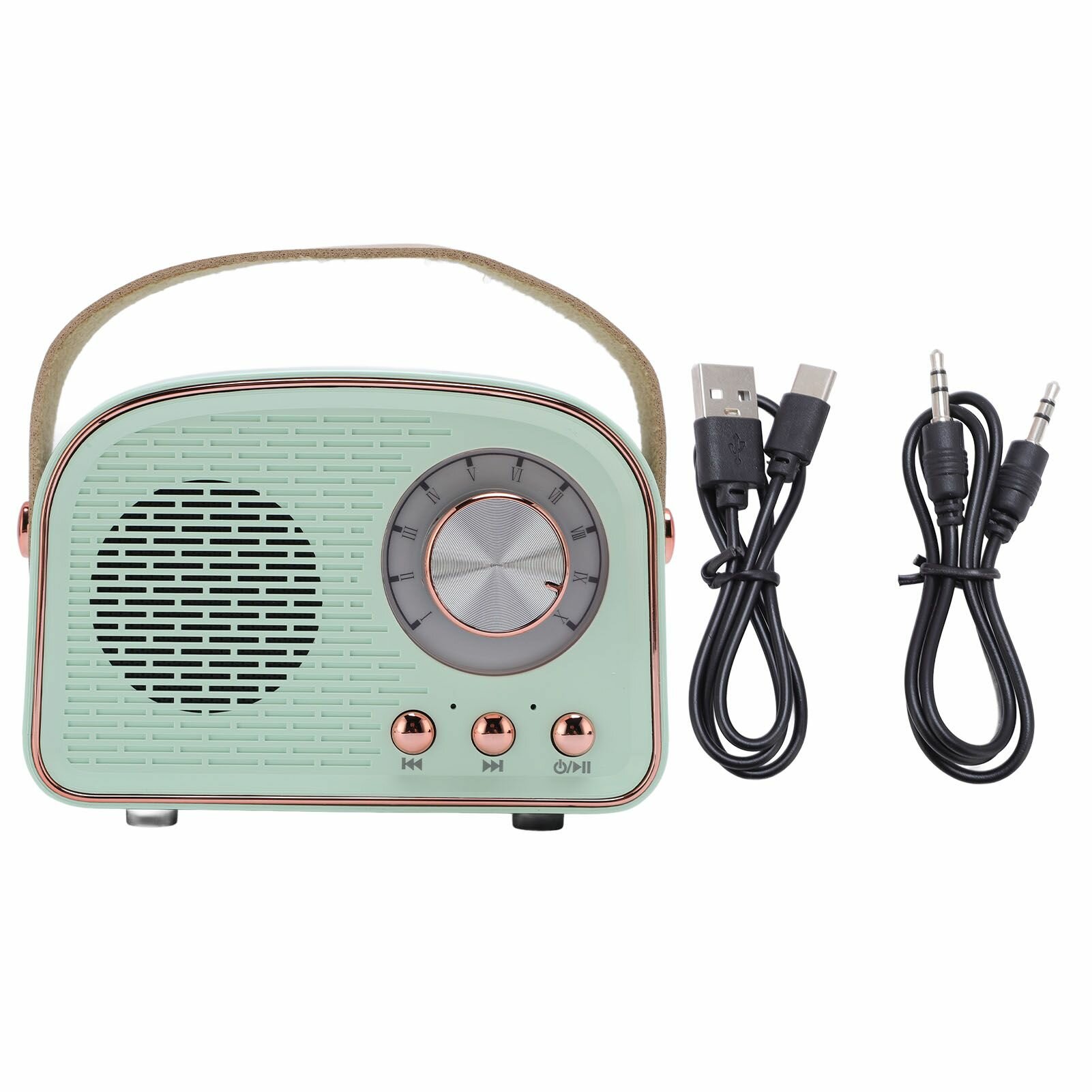 Ретро Bluetooth-динамик, маленький беспроводной портативный винтажный декор для дома и улицы DW21 светло-зеленый