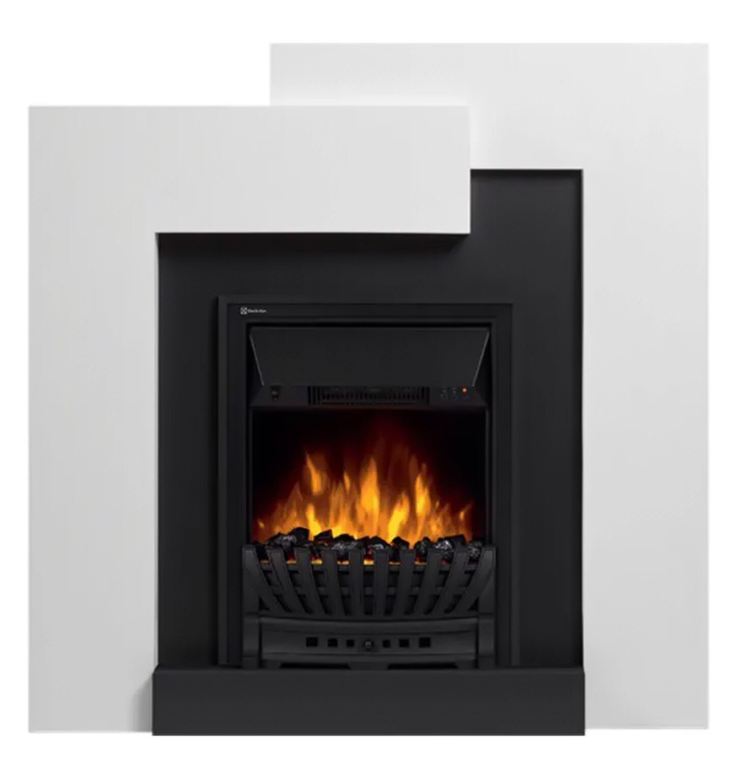 Electrolux EFP/P-1020LS с порталом Firelight Tetris Classic белый, серый электрокамин с классическим очагом 2D