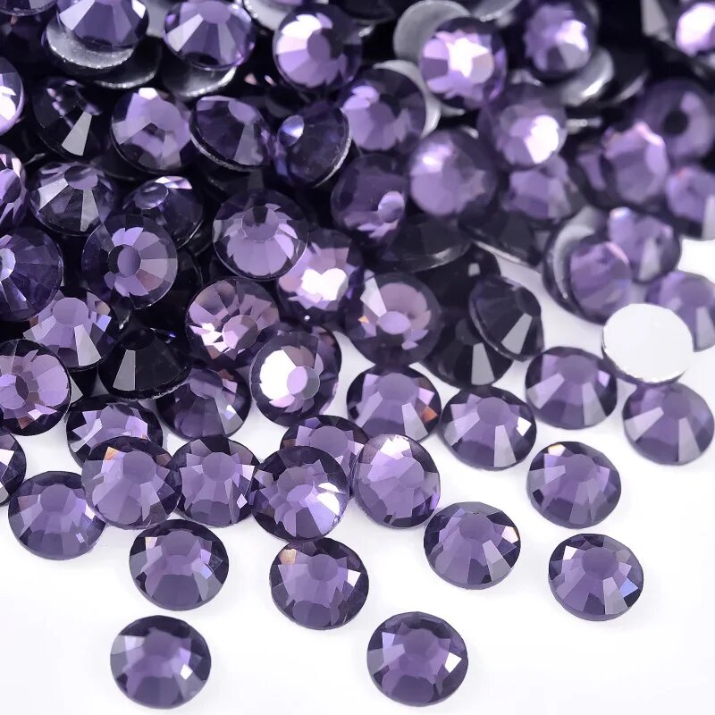 Стразы стеклянные MLK смешанный размер SS3-SS30 SS20-1440pcs, Tanzanite