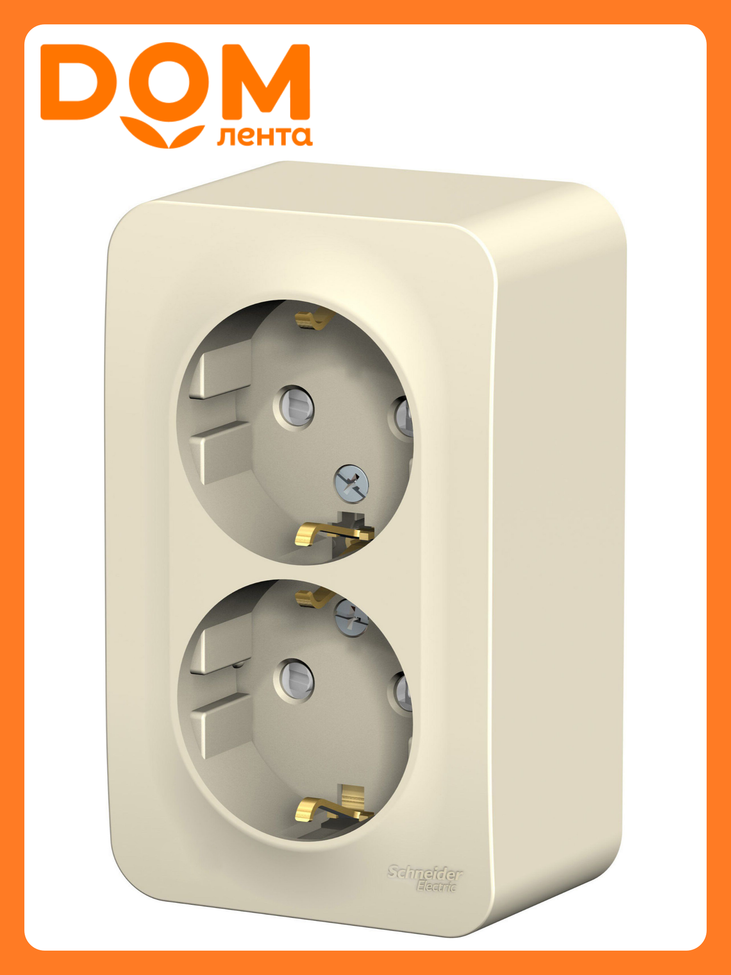 Розетка Schneider Electric Blanca, 16A, IP20, открытый монтаж, заземляющие контакты, бежевая