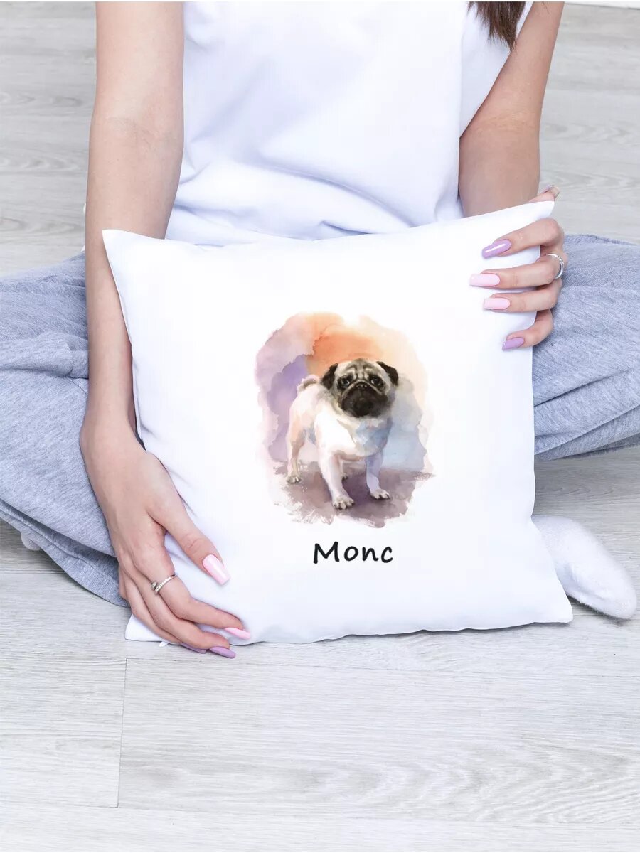 Подушка Мопс