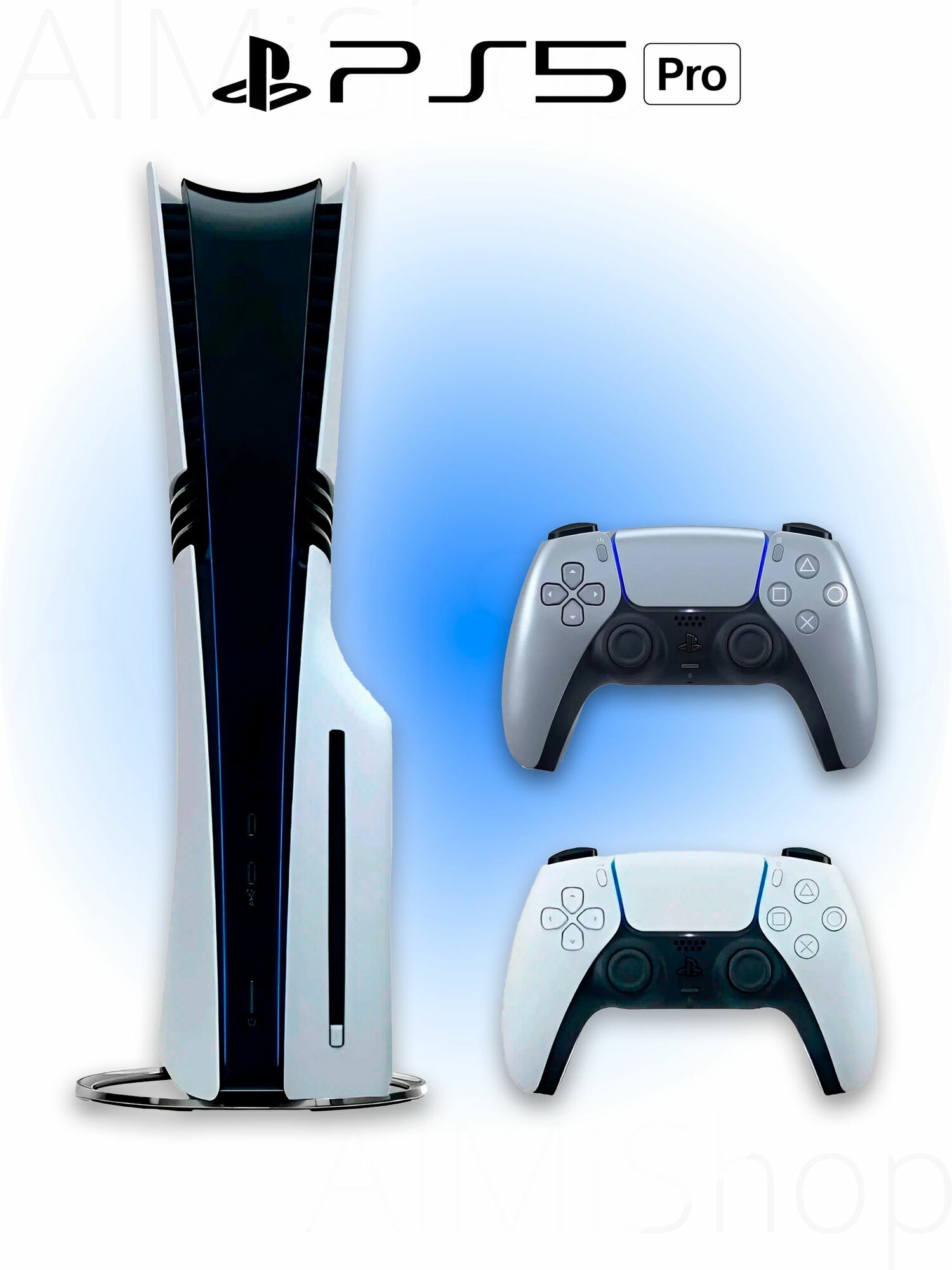 Игровая приставка Sony PlayStation 5 PRO + дисковод + 2-й геймпад (серебристый, Sterling Silver)