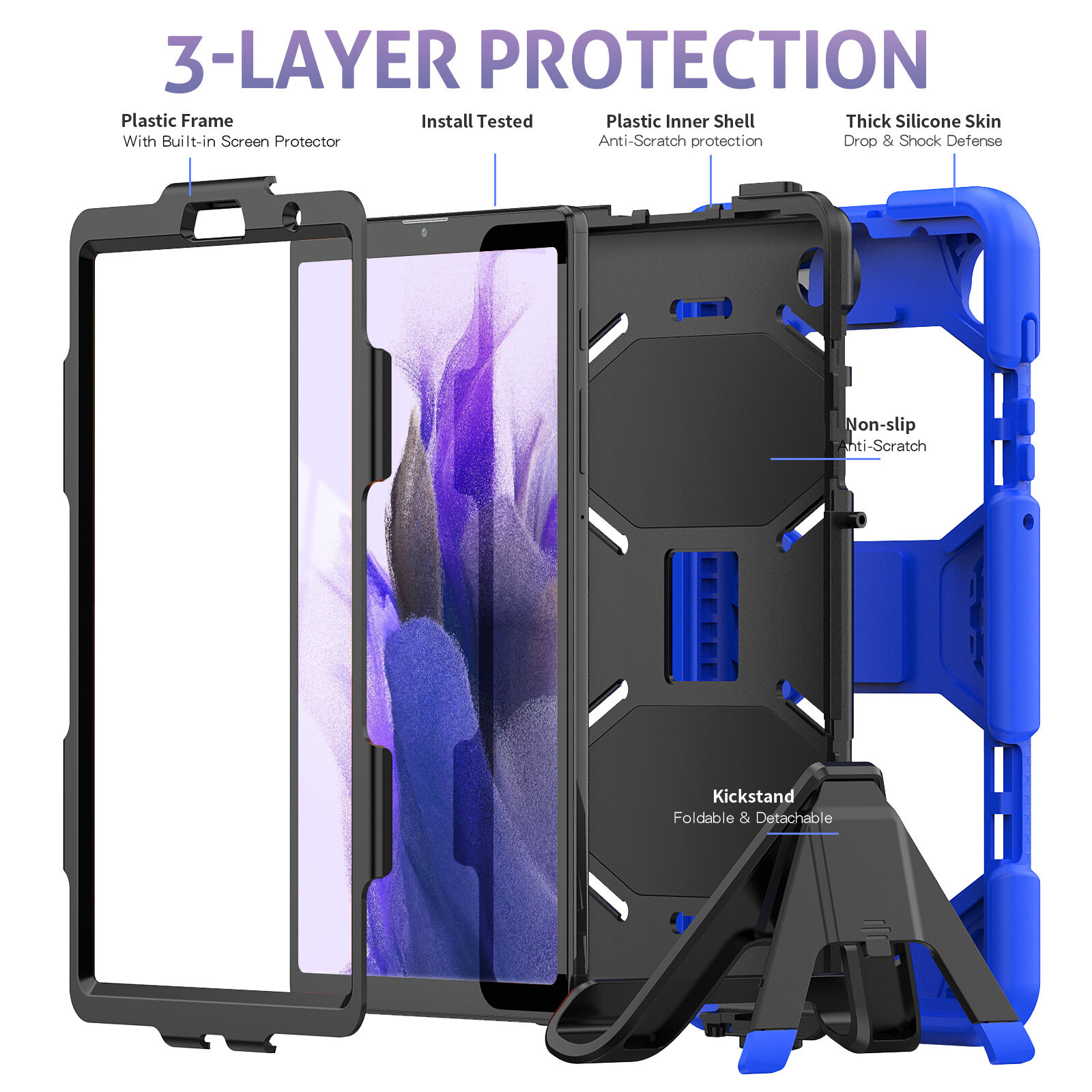 Защитная крышка Griffin T220, силикон, для Tab A7 Lite, 8.7", с экранной заставкой