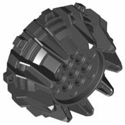 Деталь Lego 64712 Wheel Hard Plastic with Small Cleats and Flanges