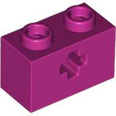 Деталь Lego 32064 Technic, Brick 1 x 2 with Axle Hole