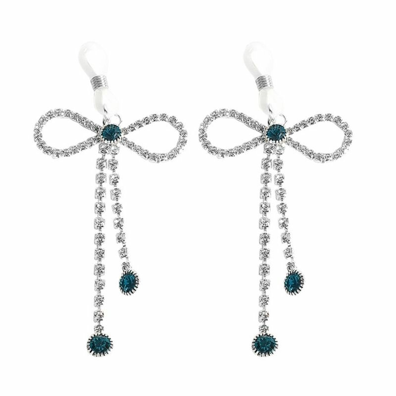 Кольца для сосков без прокалывания с бантом и кисточкой — подвески со стразами, регулируемая петля, пара 6,5 см