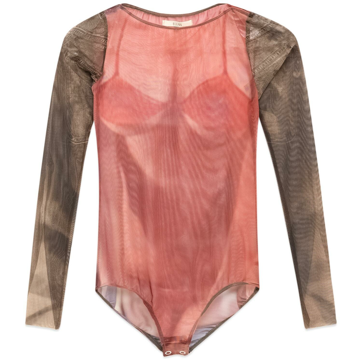 Боди бельевое Боди Elliss Mesh Girly Boatneck Long Sleeve Body