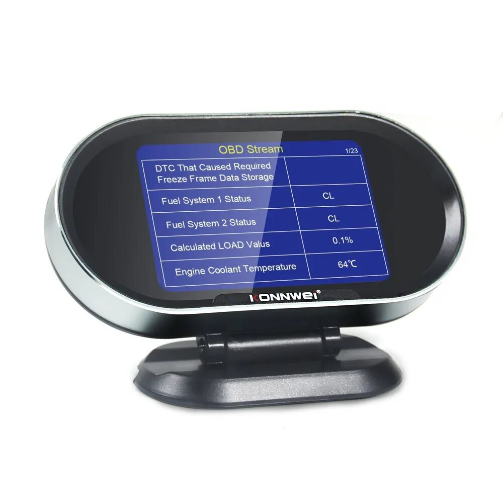 Компьютер бортовой KW206 Auto On-board Computer Gauge +OBDII Engine Scanner Черный Комплект — фото 1