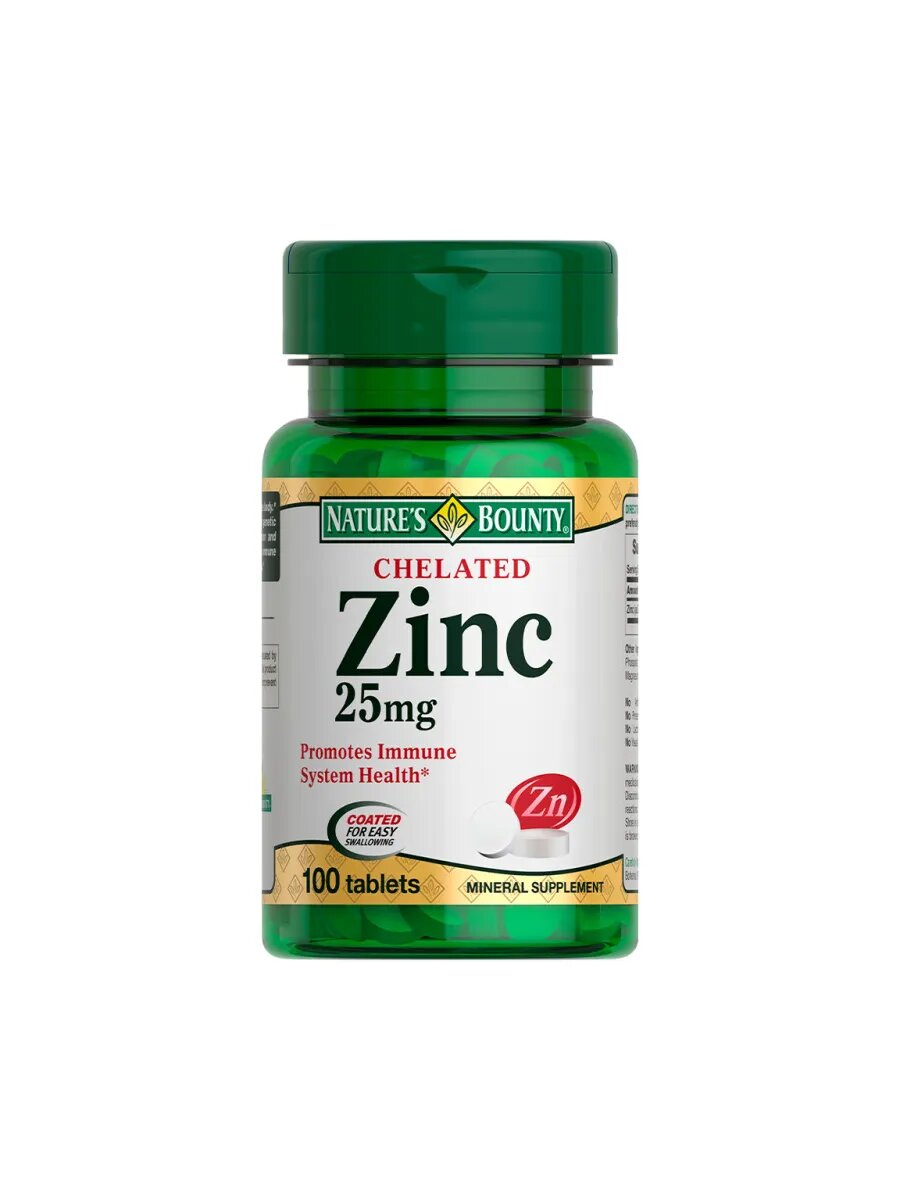 Nature's Bounty Хелат цинка 25 мг / Chelated Zinc 25 mg Tabl