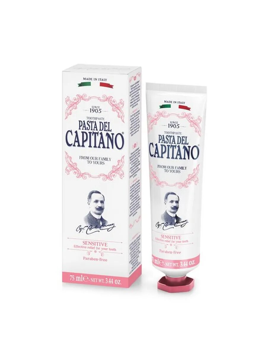Паста зубная для чувствительных зубов Sensitive 1905 Pasta del Capitano 75мл