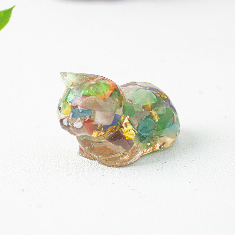 Подарок украшение для рабочего стола резиновая фигура котенка с драгоценными камнями стиль т