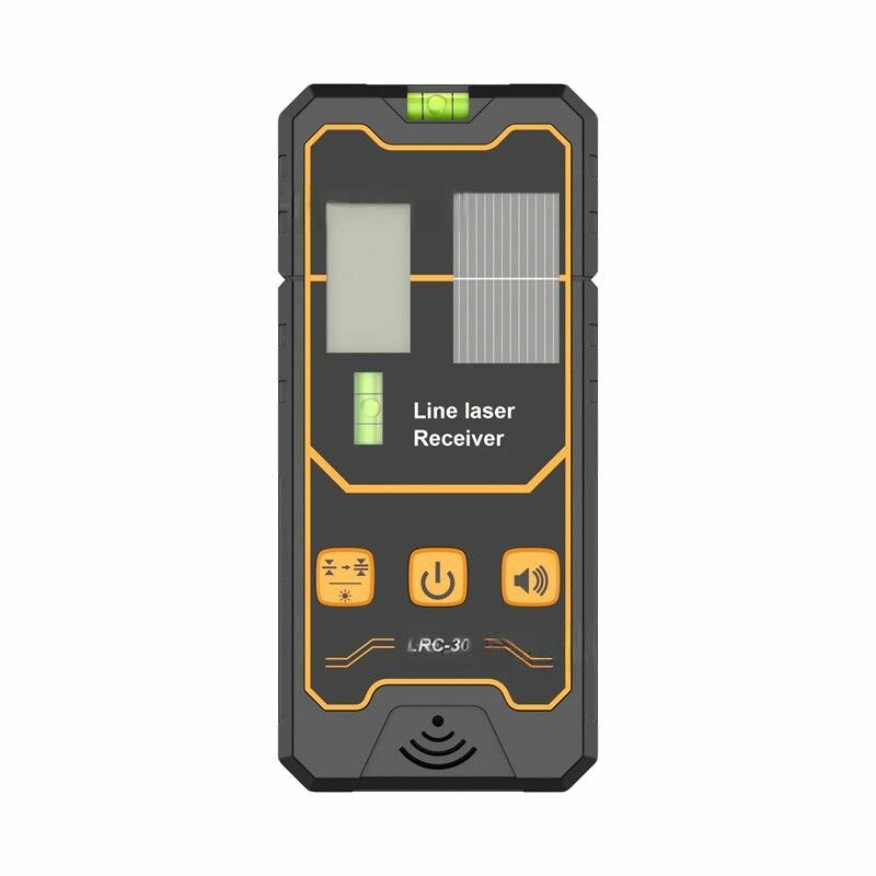 Лазерный нивелир с приемником, дальность действия 50 м, детектор зеленого и красного луча с двумя горизонтальными пузырьковыми уровнями для импульсных лазерных инструментов.