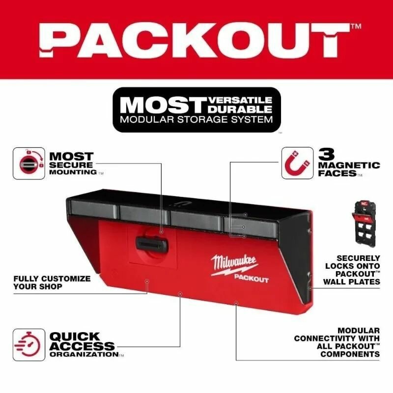 Milwaukee 48-22-8346 PACKOUT Аксессуары для инструментов для магнитных стоек