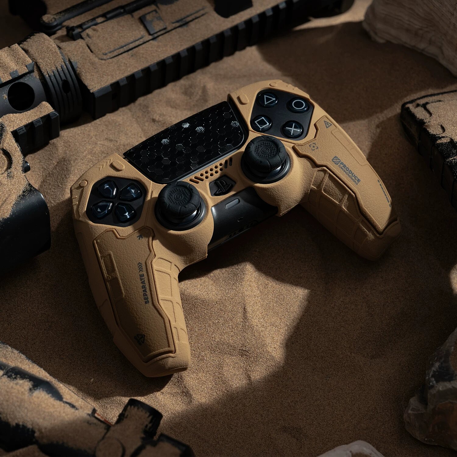 Чехол PS5 Тактический Реконнисанский для Контроллера из Силикона - Желтый