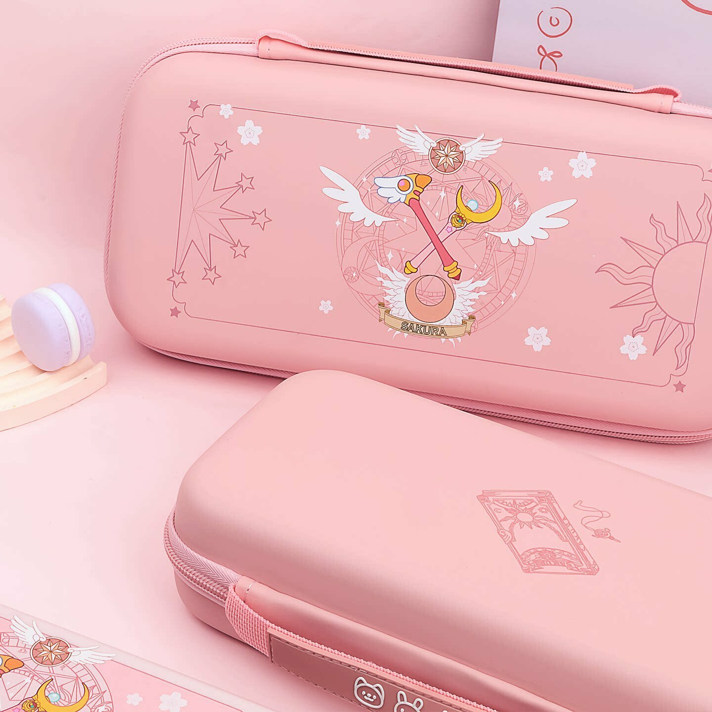 Сакура Розовая Коробка для Nintendo Switch 2, Защитный Чехол и Сумка для Хранения, Прочная Переносная Организатор