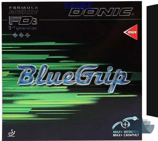 Накладка DONIC BlueGrip S2 для настольного тенниса, черная, размер max, для вращения