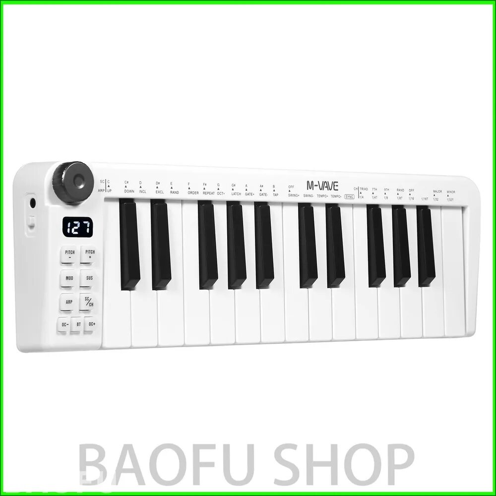 MIDI-клавиатура M-VAVE мини 25 клавиш SMK Tomshoo портативная с беспроводной связью