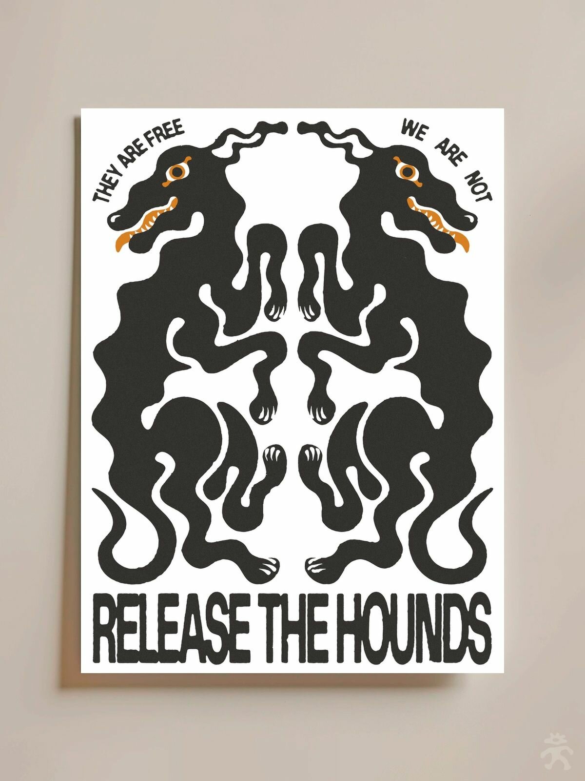 Интерьерный постер "Release The Hounds" в стиле pinterest, 30x40 см