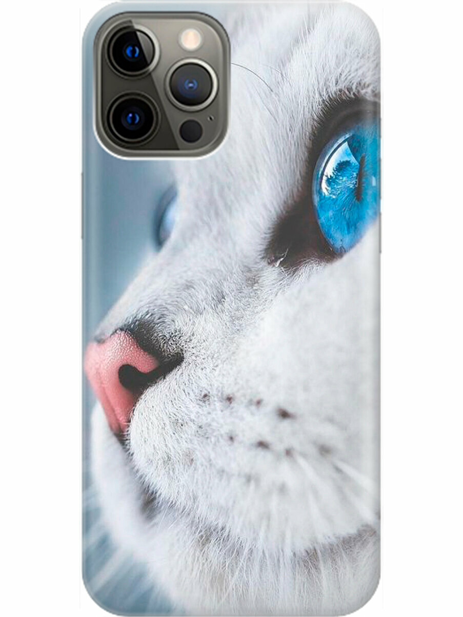 Силиконовый чехол на Apple iPhone 12 Pro Max / Эпл Айфон 12 Про Макс с рисунком "Кошачий взгляд"