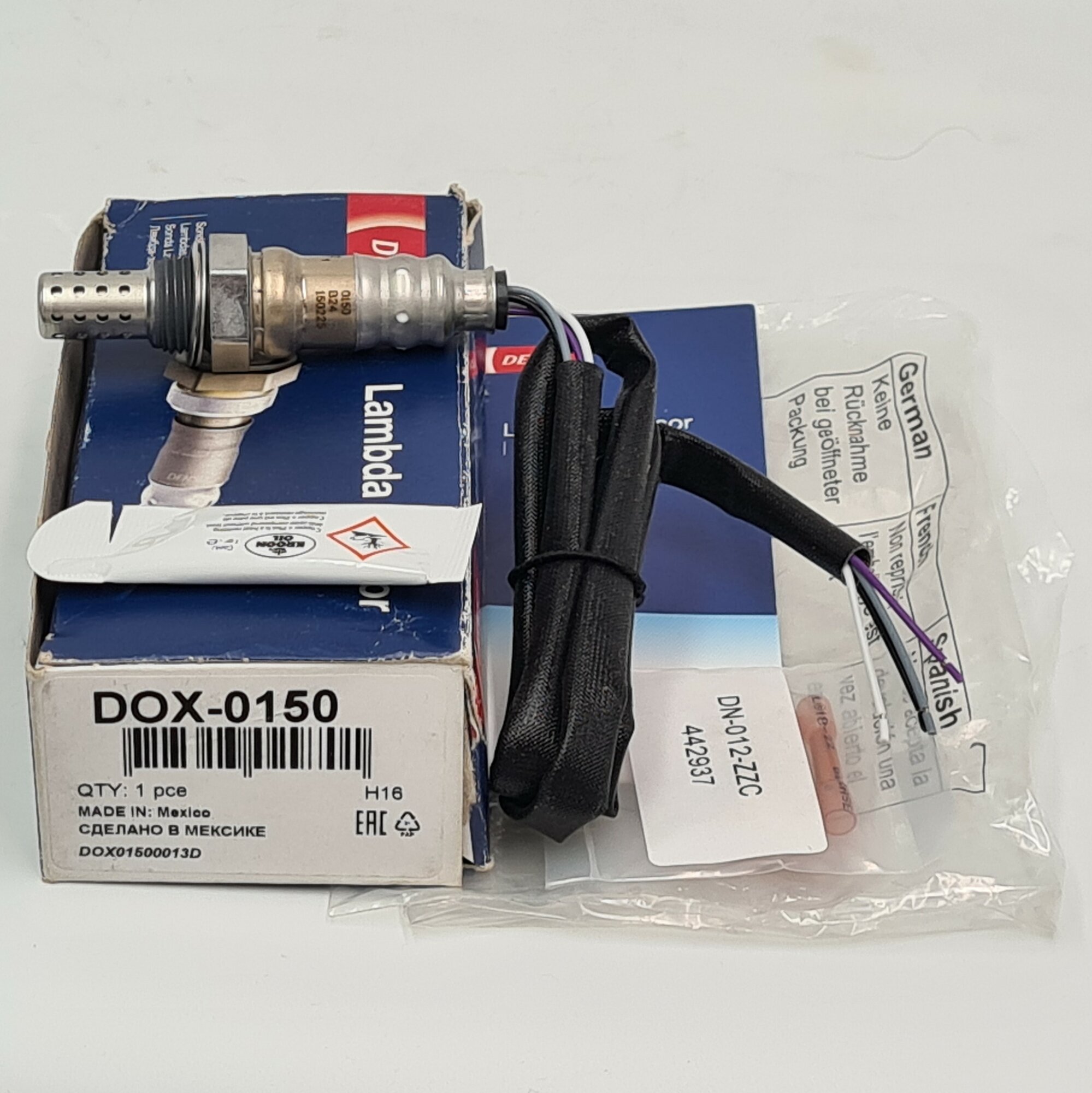 Кислородный датчик Denso DOX0150 ( DOX-0150) - Лямбда зонд для AUDI, FORD, MAZDA, PEUGEOT, SKODA TOYOTA, VOLKSWAGEN
