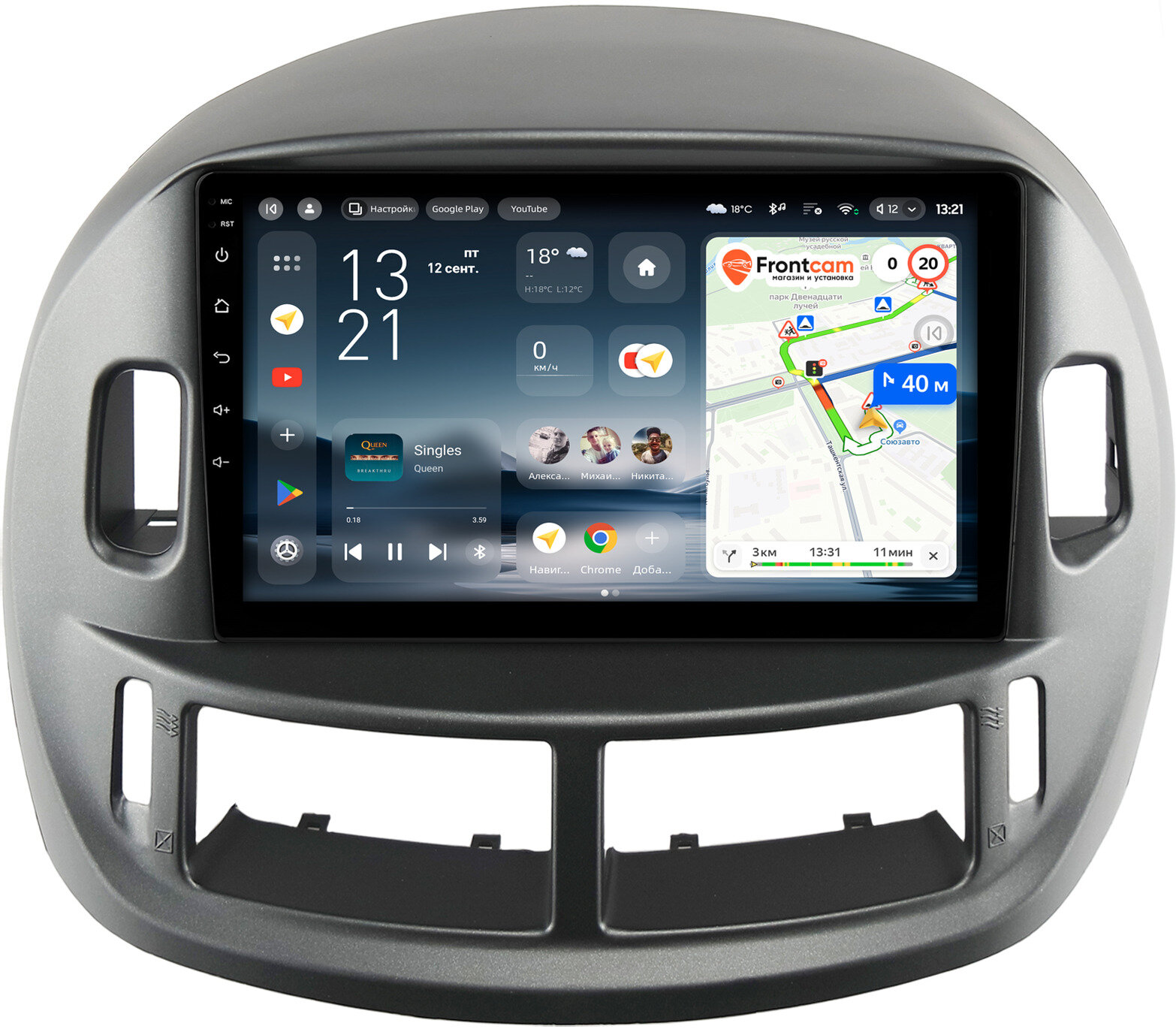 Штатная магнитола Teyes CC4L 4/64 9" RM-9-339 Toyota Previa 2 2000-2006 (левый руль) Android 14 (4G-SIM, IPS, AI)