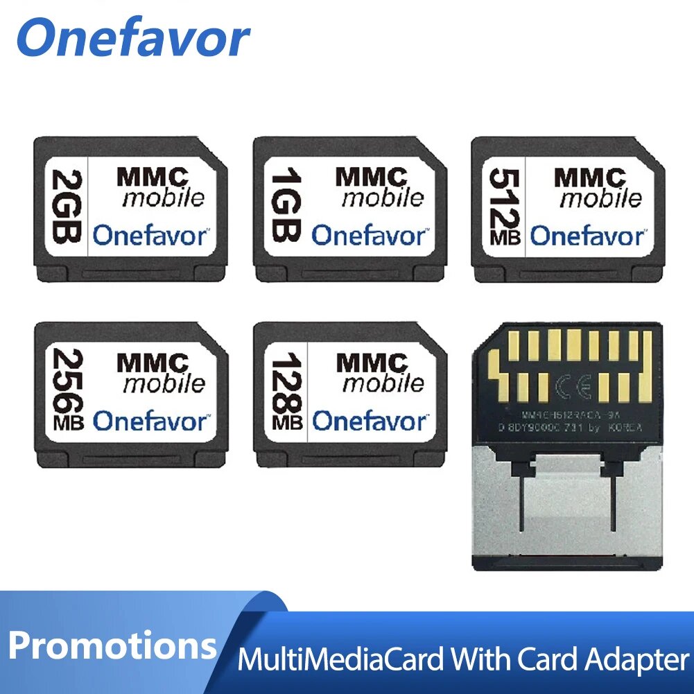 Карта RS-MMC 128 МБ 256 МБ 512 МБ 1 ГБ 2 ГБ MMC Карта MultiMediaCard RS-MMC Карта флэш-памяти с адаптером для карт