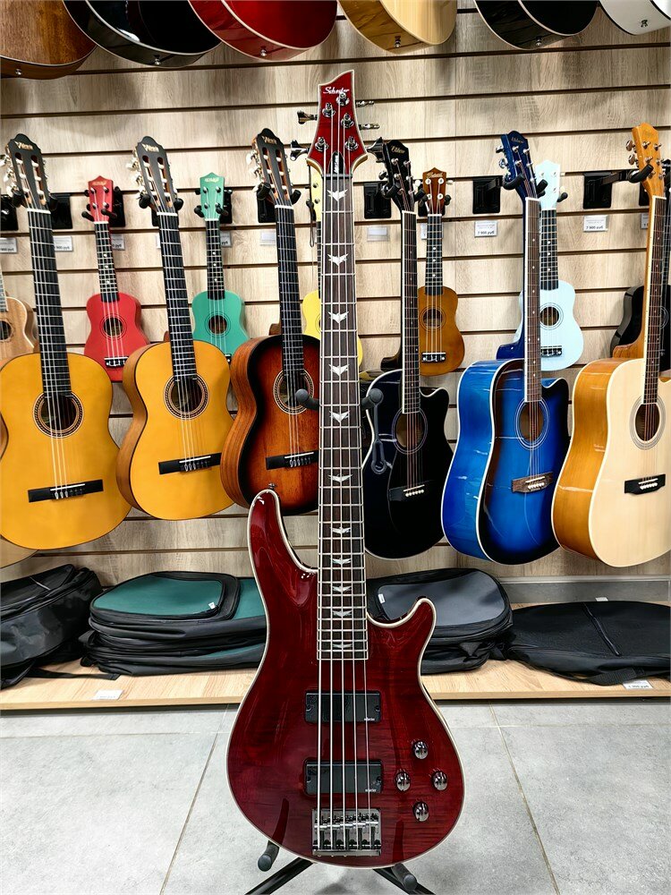 Бас-гитара Schecter Omen Extreme-5 Black Cherry — фото 1