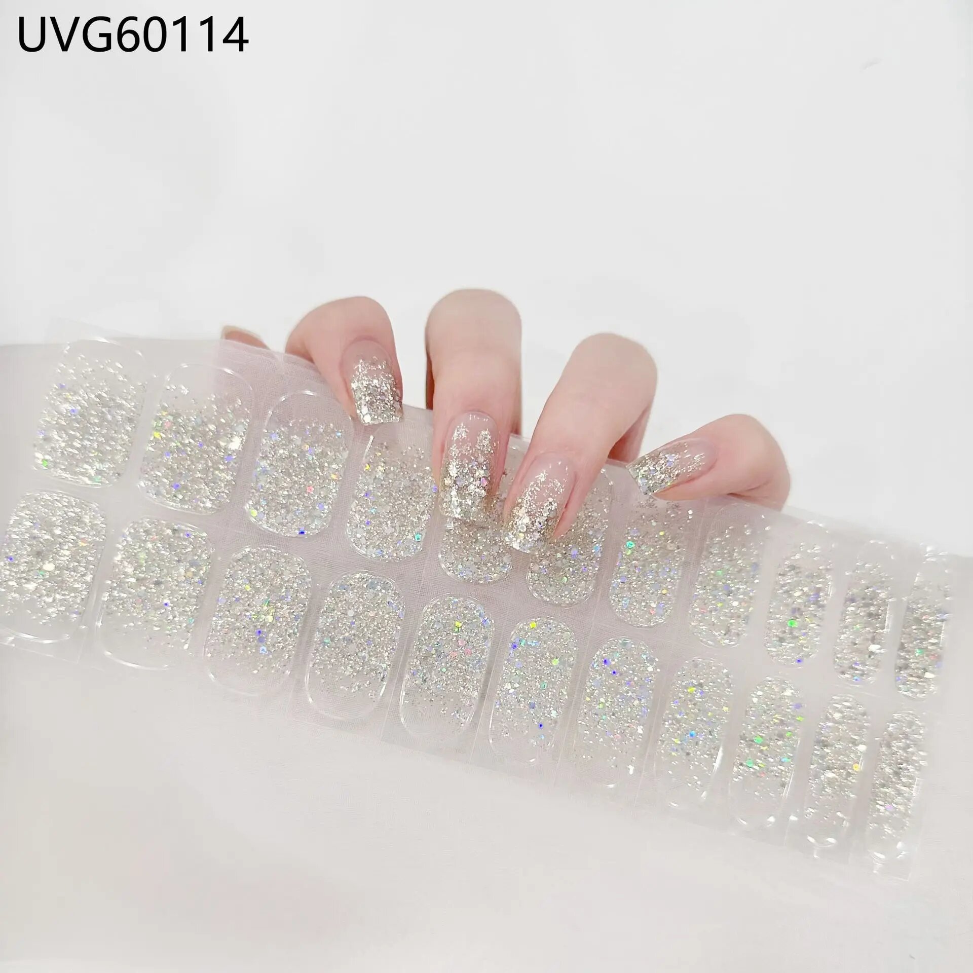 Новая полуотвержденная лампа для гелевых наклеек для ногтей с 22 пальцами полностью водонепроницаемая и полузапеченная клейкая накладная ногти с УФ-лампой.