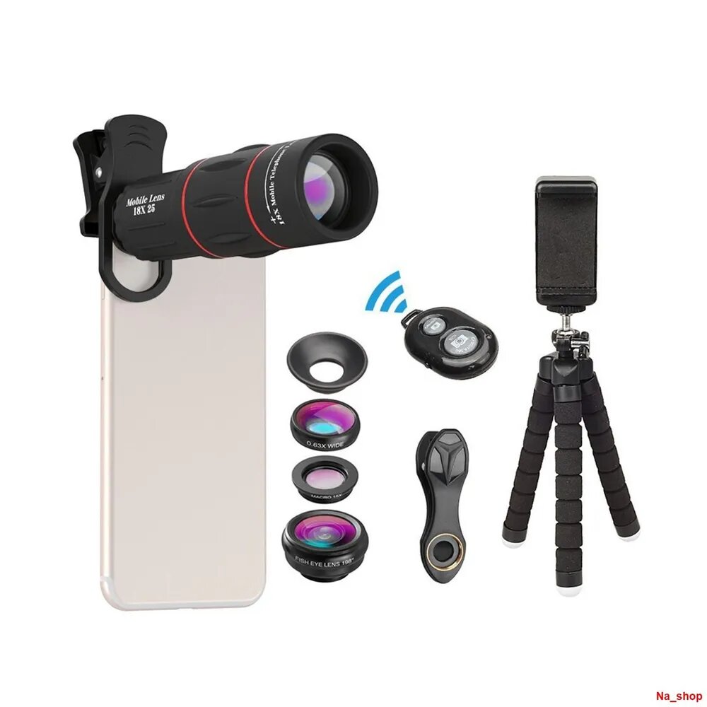 APEXEL APL-T18XBZJ5 Телеобъектив 4 в 1 Универсальный комплект объектива для