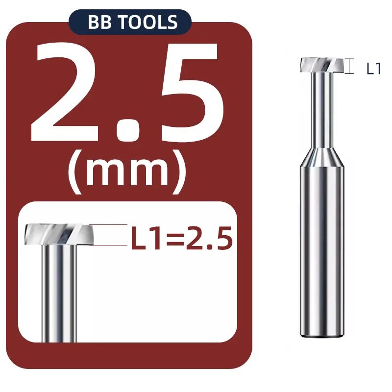 BB Т-образная фреза 2.5mm, Cutting Edge Diameter: 4mm, BB2055