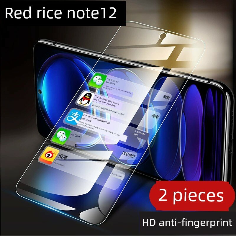 Самоклеящаяся пленка для Redmi Note 12T Pro 9D, полное покрытие, анти-отпечатки, 2 шт.