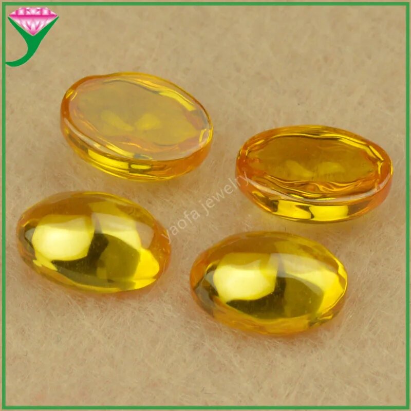Бусины овальные Golden Yellow 10x12mm (50шт)