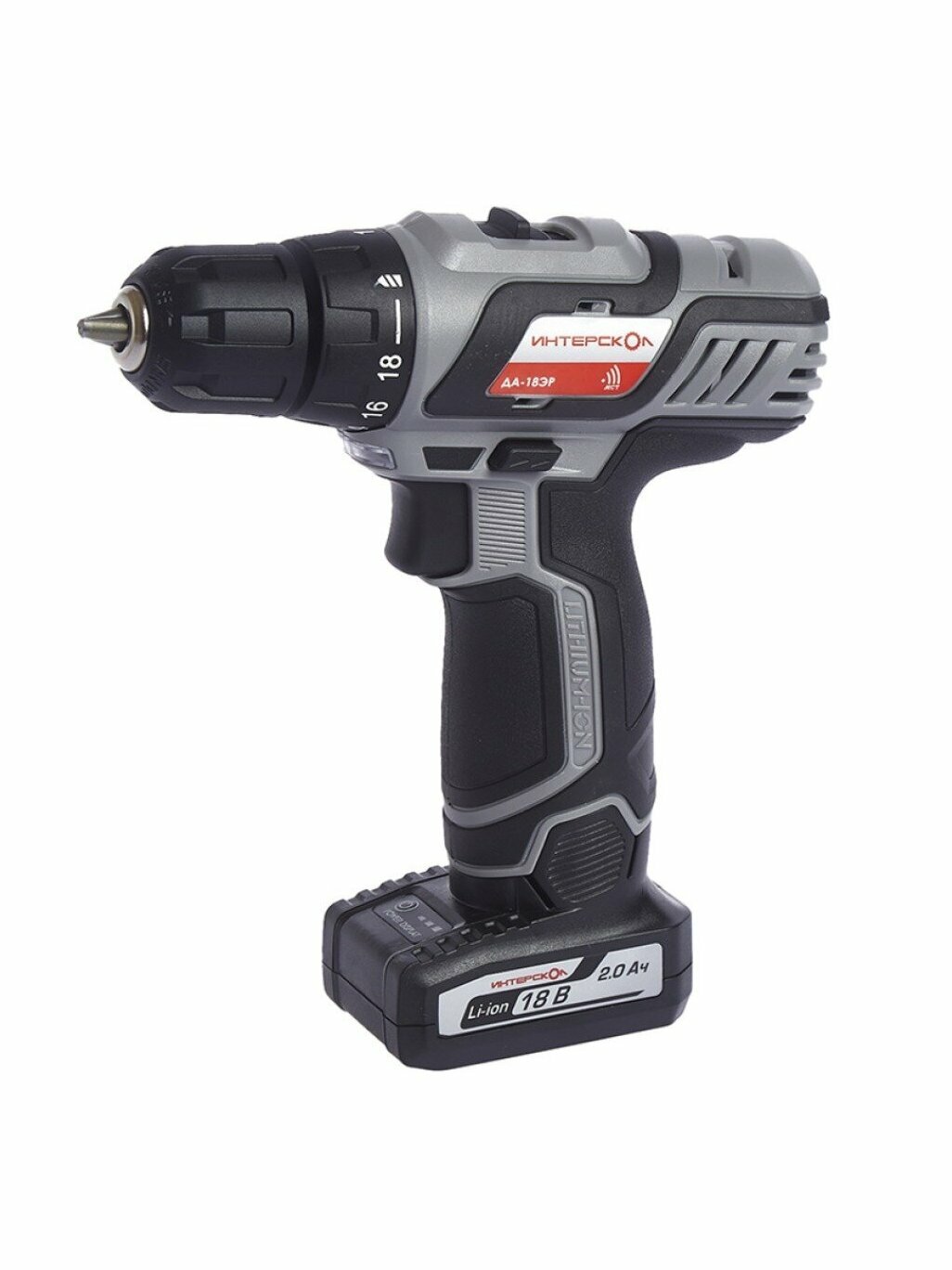 Дрель-шуруповерт аккумуляторный, Интерскол, ДА-18ЭР, 18 В, промо