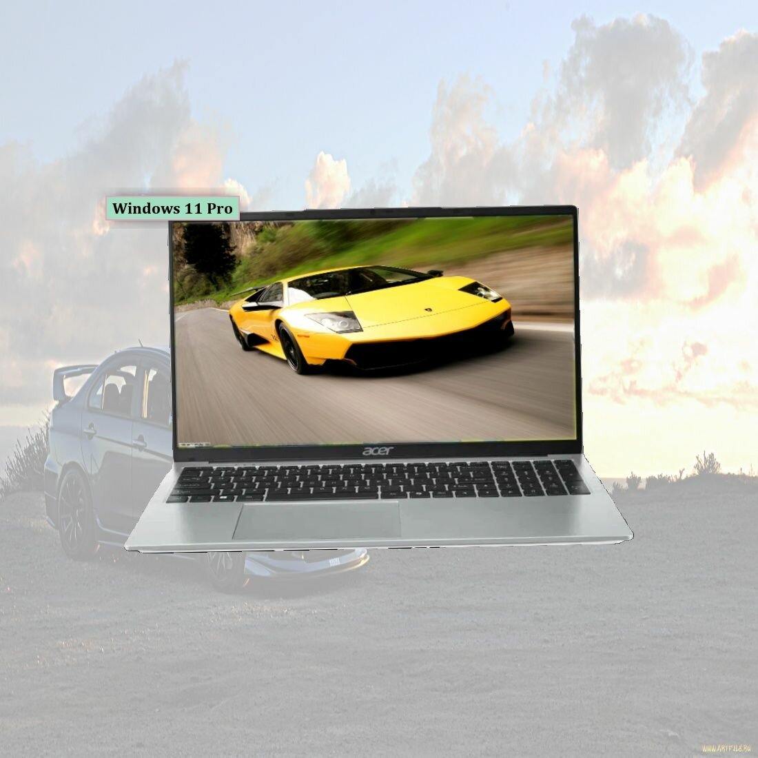 Ноутбук Acer Intel Core 3 3,9ГГц 8 ядер. 17,3' 1600x900 HD+ Intel Graphics Windows 11 Pro Русская раскладка