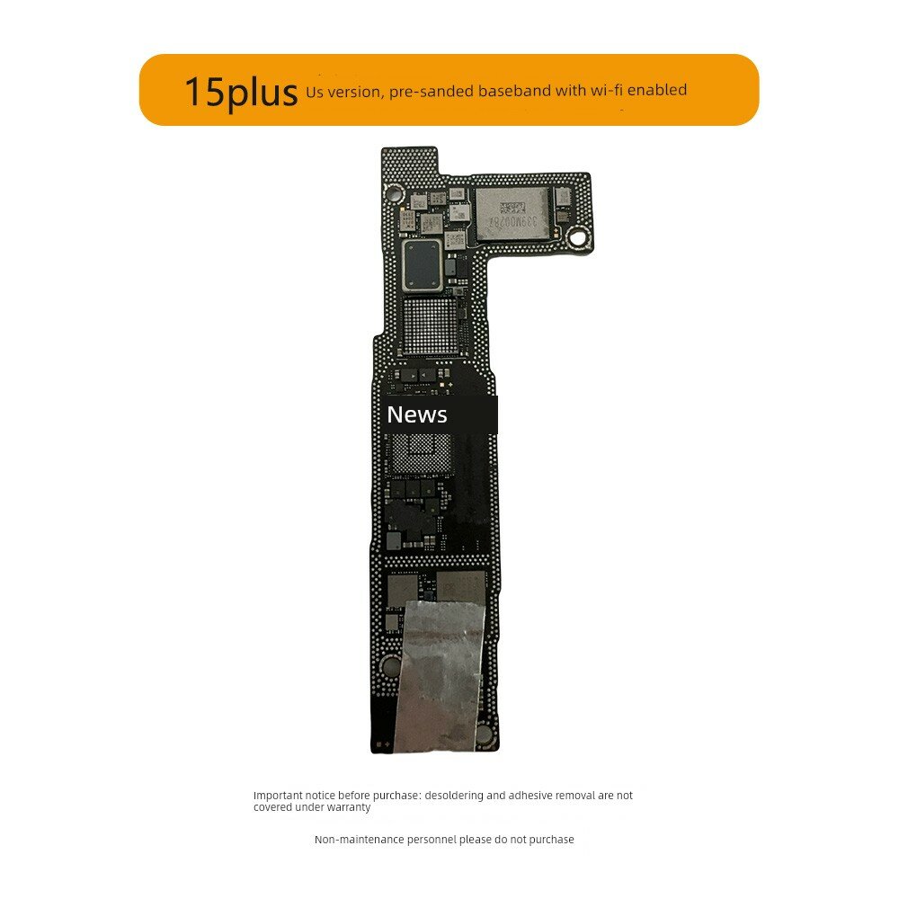 Основная плата iPhone 15 Plus для США, нижний слой, восстановленная с хорошим базбендом