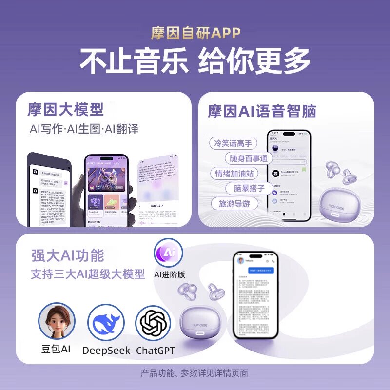 Беспроводные наушники-клипсы Moyin Q15 с ИИ-переводом, Bluetooth, 2026, новая модель, открытые, с воздушной