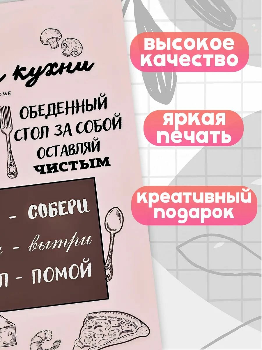 Постер на стену Правила дома, , плакат 1шт, А3 размер. — фото 1
