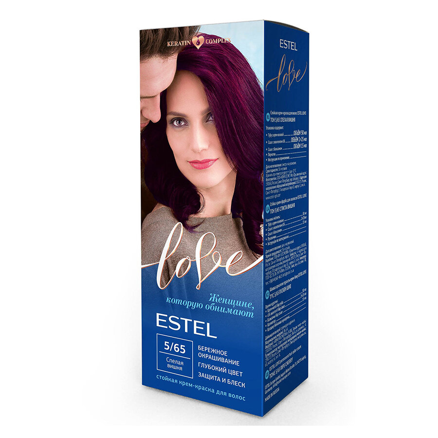 Стойкая крем-краска для волос Estel Love 5/65 Спелая вишня, 115мл