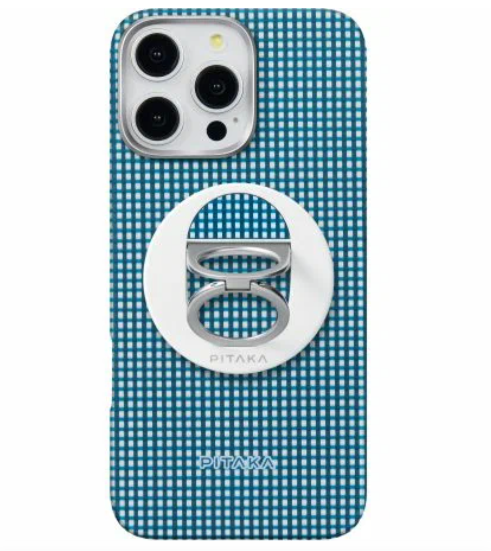 Чехол PITAKA Case для iPhone 16 Pro 6.3", Ocean Ultra-Slim Case+Магнитное кольцо MagEZ Grip3, Синий
