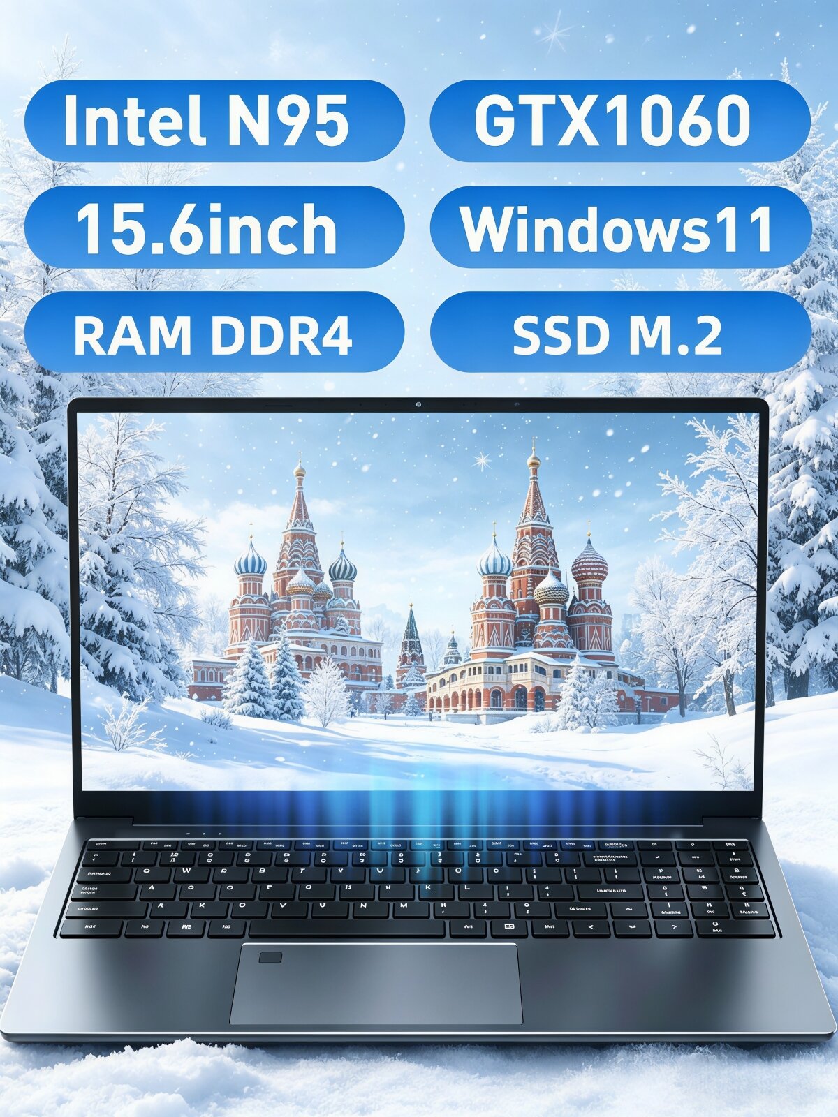 15.6" intel N95 gtx1060 видеокарта Премиальный игровой ноутбук для работы и учебы ноутбуки noutbuk ультрабук Windows11