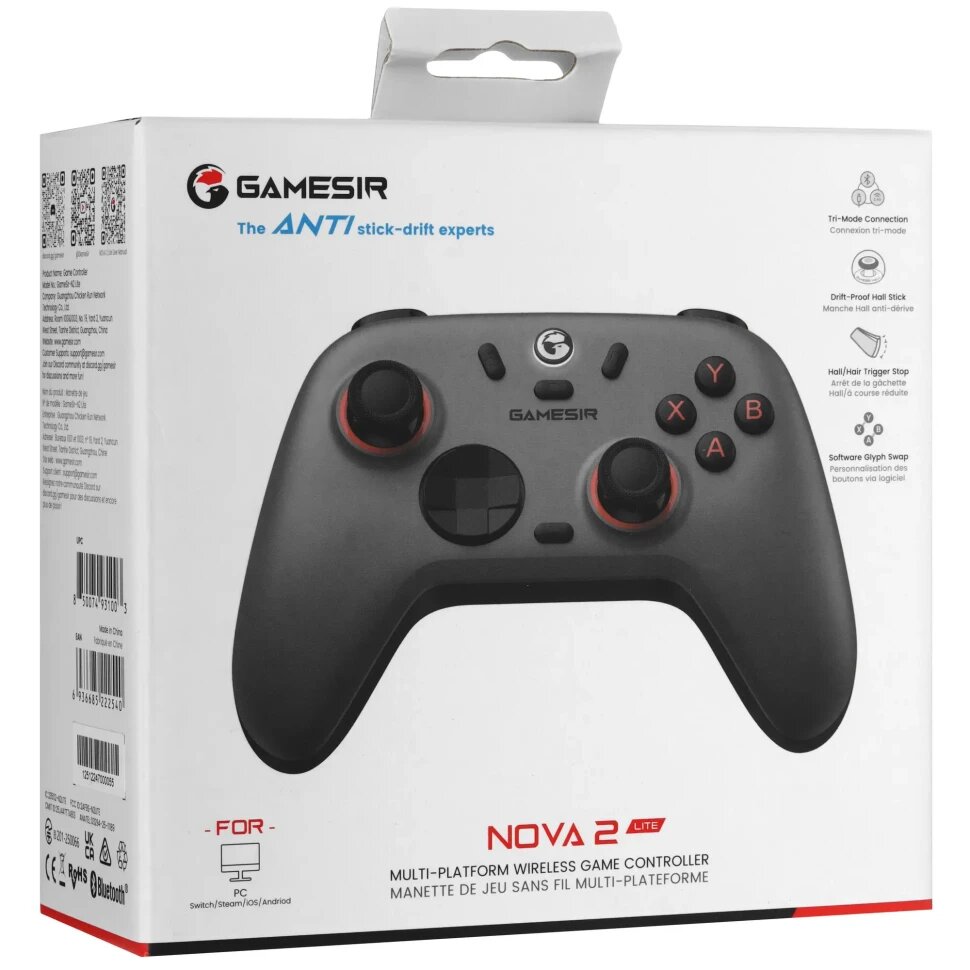 Геймпад беспроводной/проводной GameSir Nova 2 Lite черный