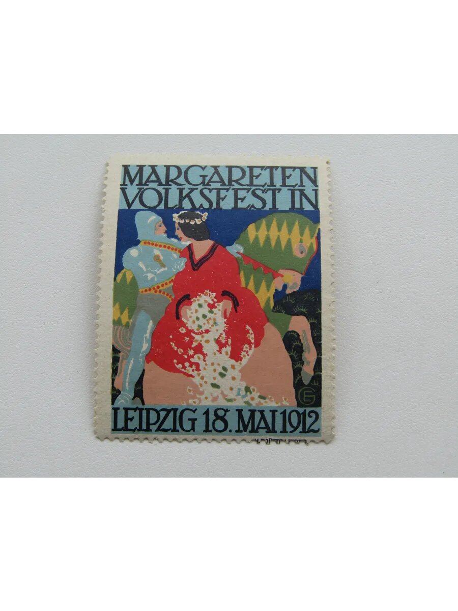 Непочтовая марка. Германия. Лейпциг. Фольклорный фестиваль