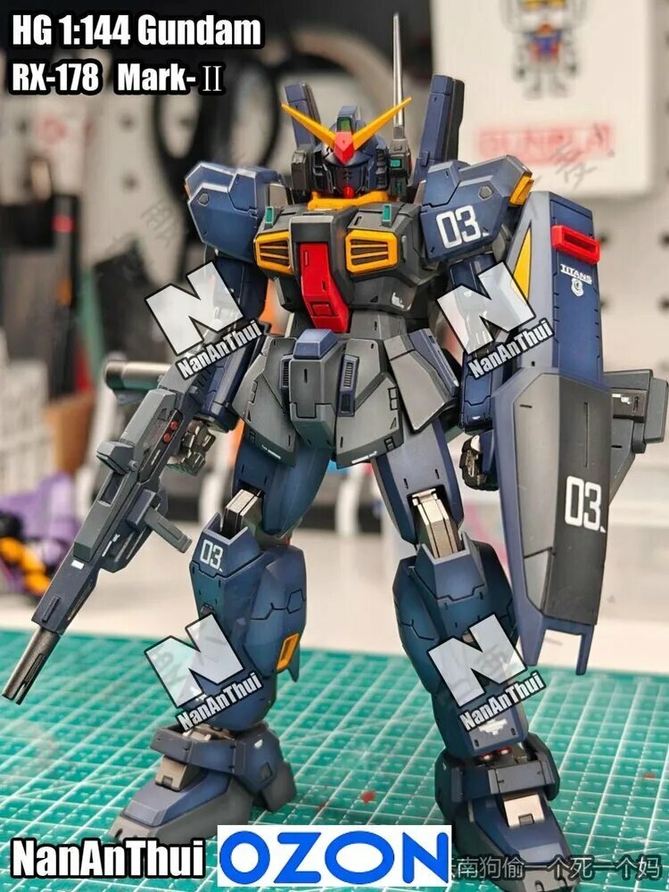 Сборная Игрушечная фигурка модель HG 1:144 RX-178 Gundam Mark-2, Высококачественная модель, Поставляется с бесплатными наклейками.-
