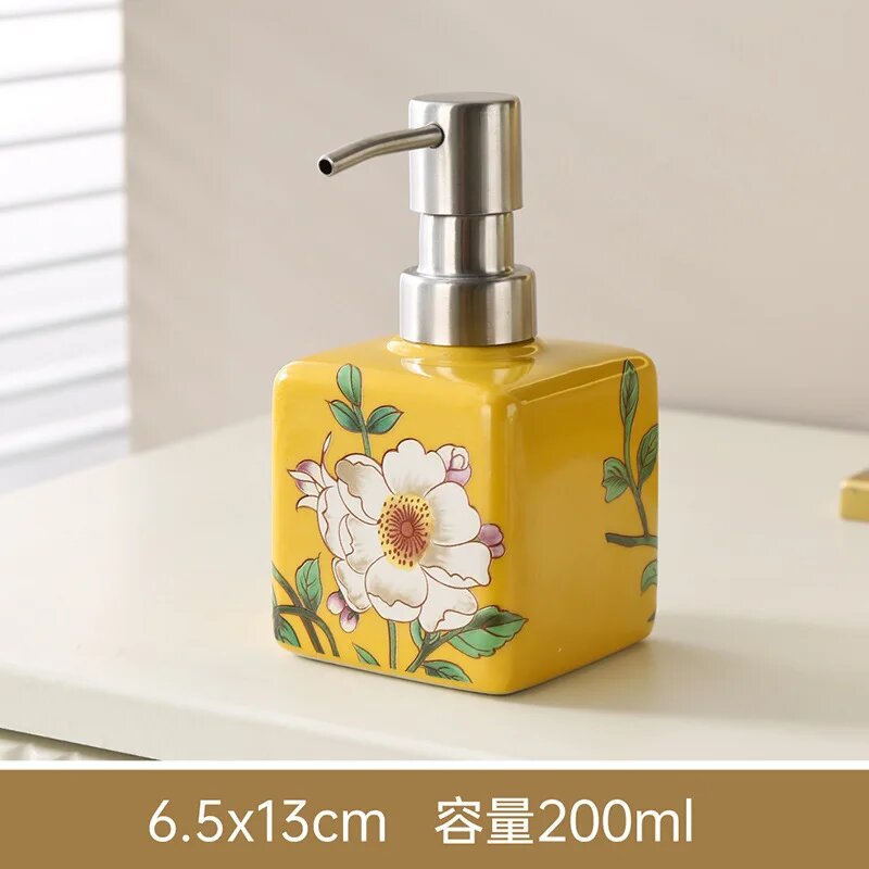 Дозатор мыла 200 мл, керамическая бутылка для шампуня, бутылка для душеового геля, нержавеющий дозатор, ванные принадлежности dispenser-200ML