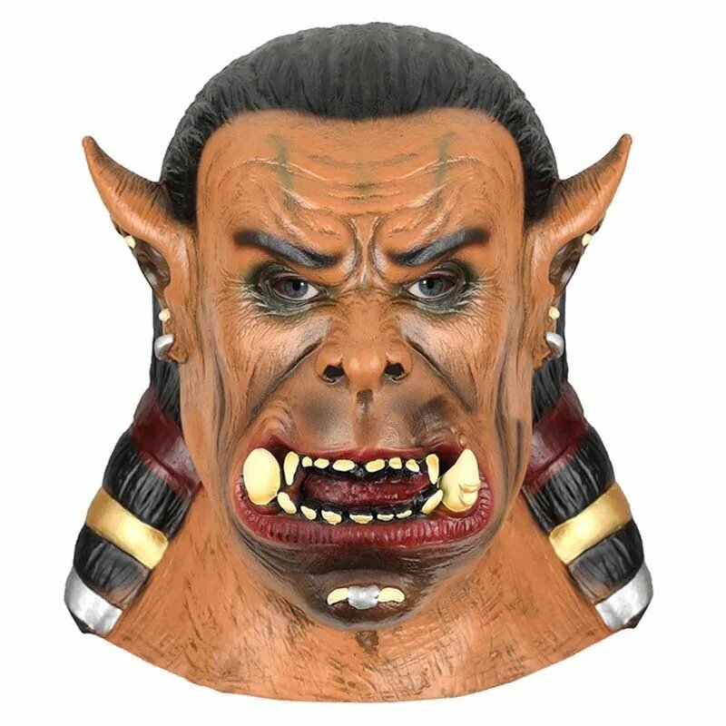 Латексная маска на Хэллоуин Маска Дуротана Warcraft