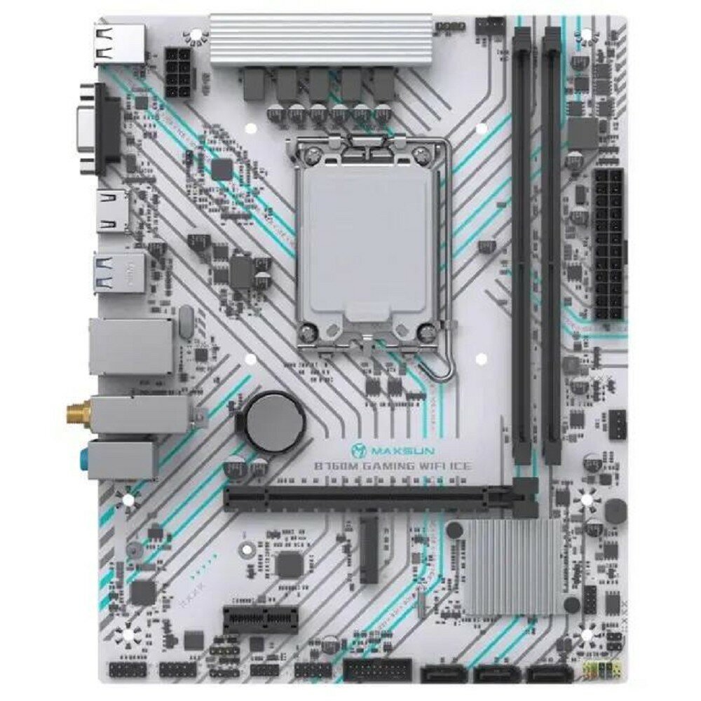 MAXSUN Материнская плата MS-B760M GAMING WIFI ICE LGA 1700 2хDDR IV 2хM.2