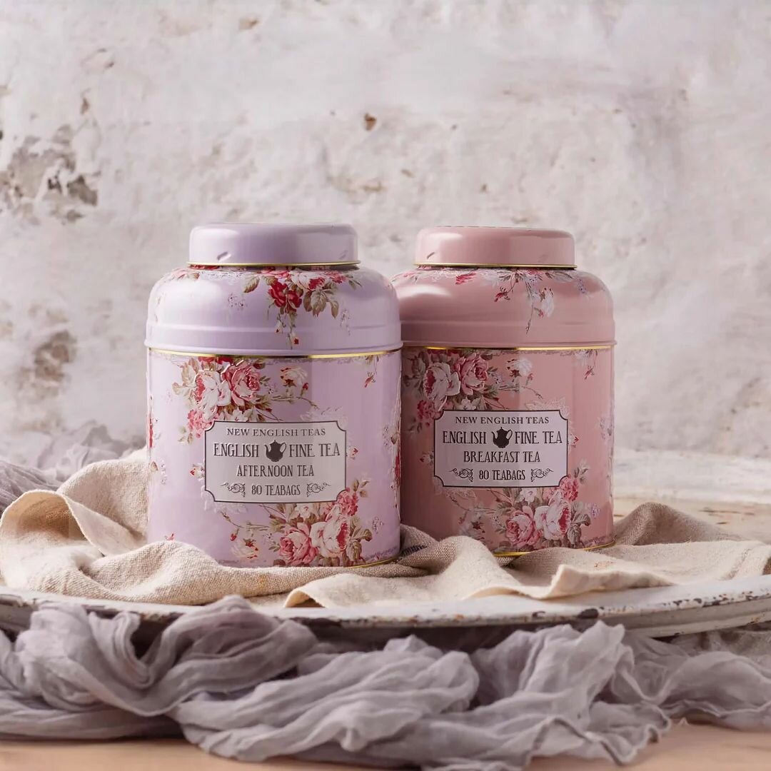 New English Teas Набор чая в пакетиках Vintage Floral Tea Caddy Set, 2шт
