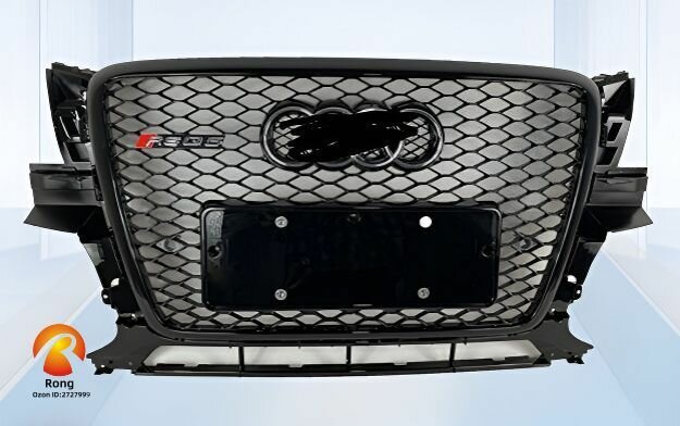Решетка радиатора RSQ5 для Audi Q5 2009-2012 — сотоподобный тюнинг передка, 3 варианта, для Q5 с АКПП, стильный вид