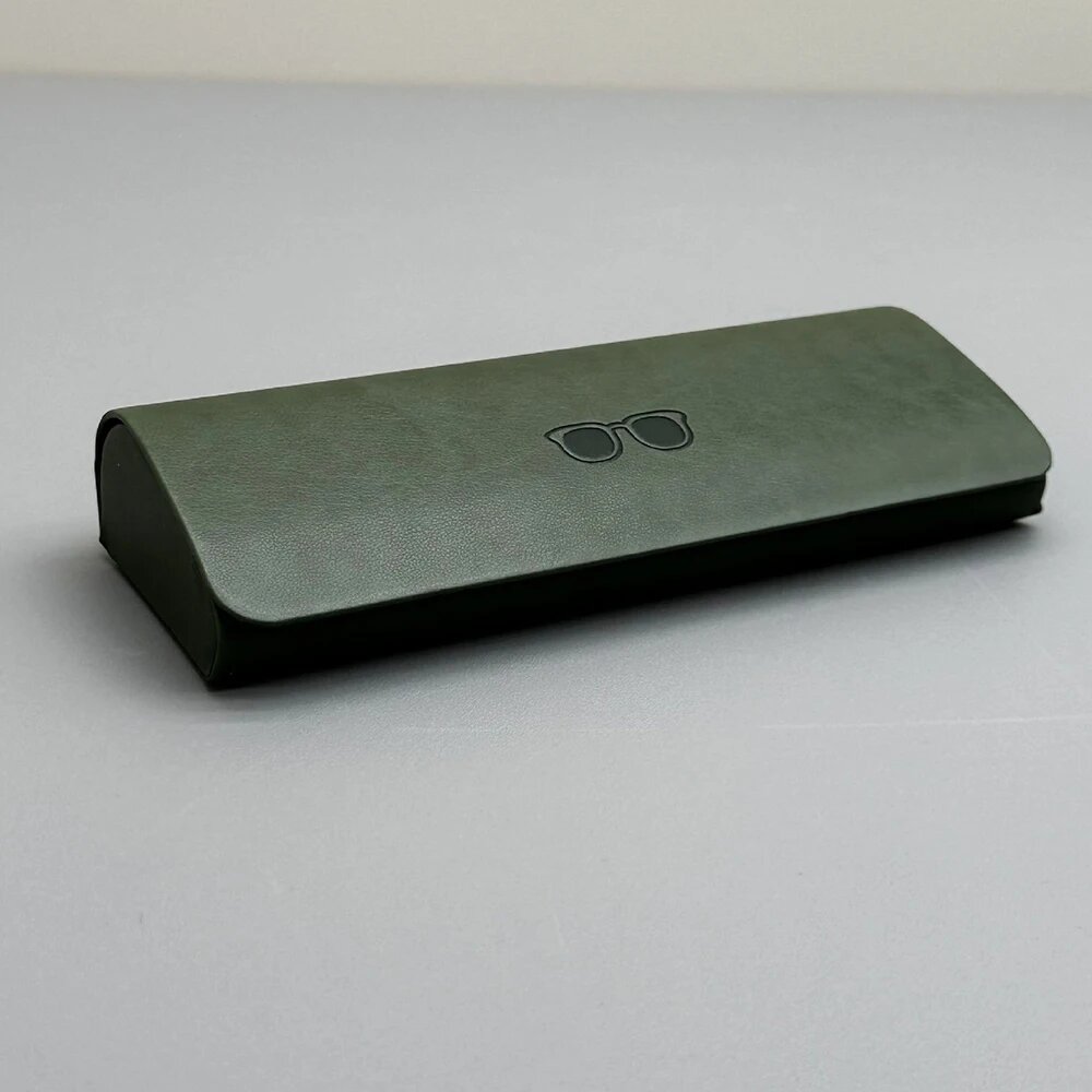 Жесткий футляр для очков KLASSNUM из искусственной кожи Зеленый, Green