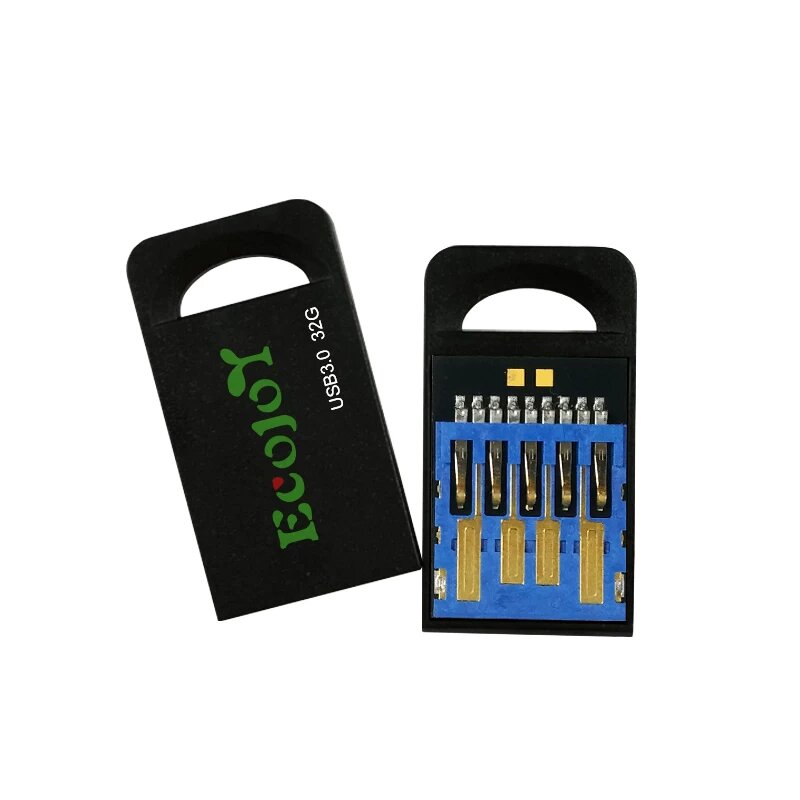 USB 3.0 Флеш-драйв - Черный, короткий вариант, 64 ГБ, компактный и портативный